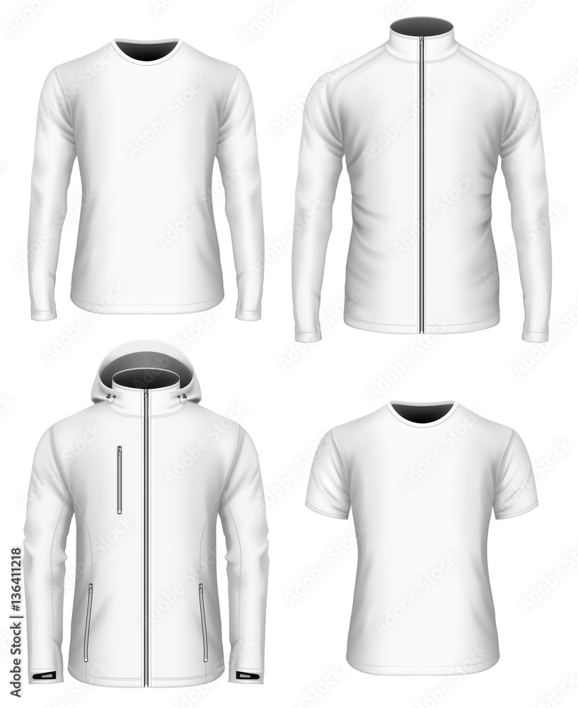 Mens clothes vector collection. White vector de Stock | Adobe Stock