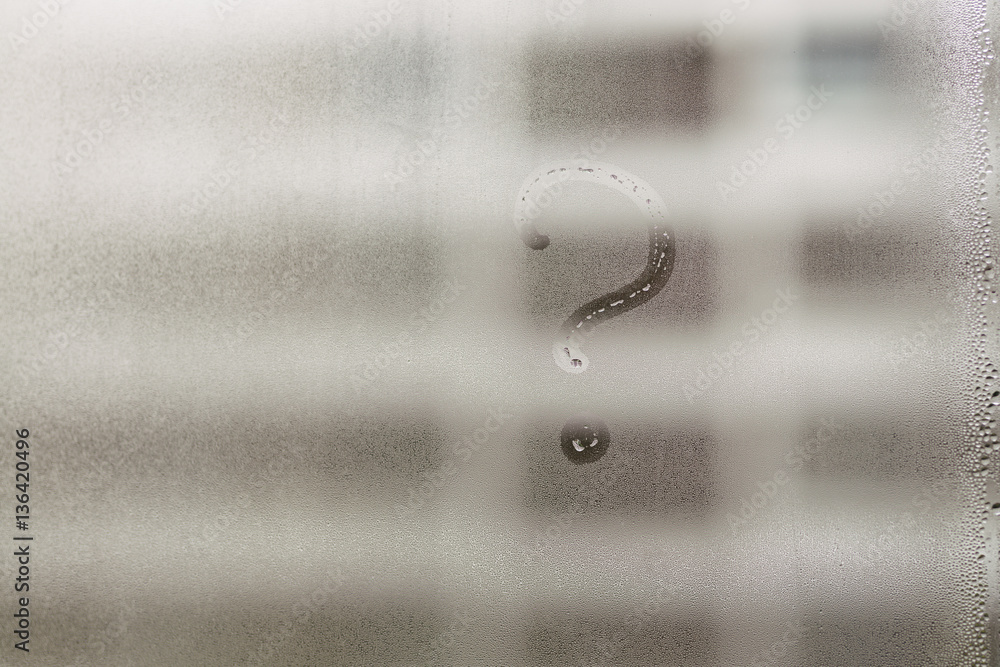 question mark on window Stock Photo | Adobe Stock