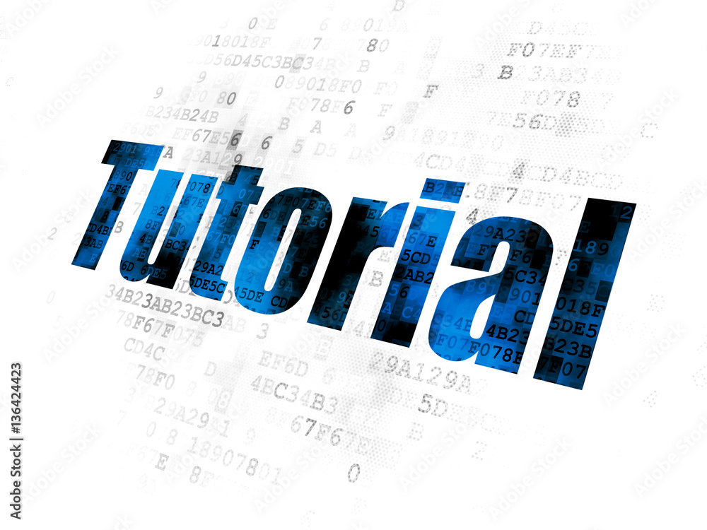 Learning concept: Tutorial on Digital background Stock Illustration ...