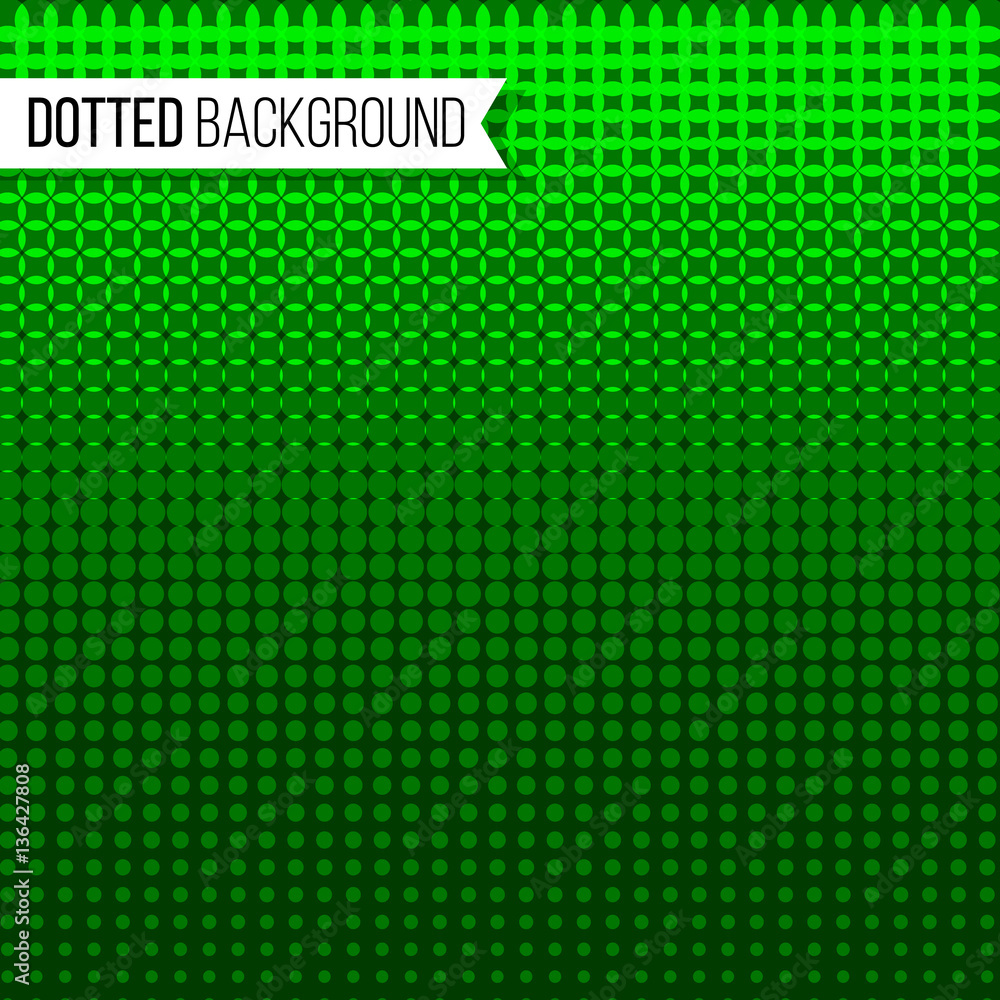 Dotted lines background. Deep green vector illustration. Texture with ...