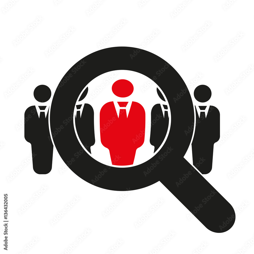 Recruitment icon. Staff selection symbol. Flat design. Stock - Vector ...
