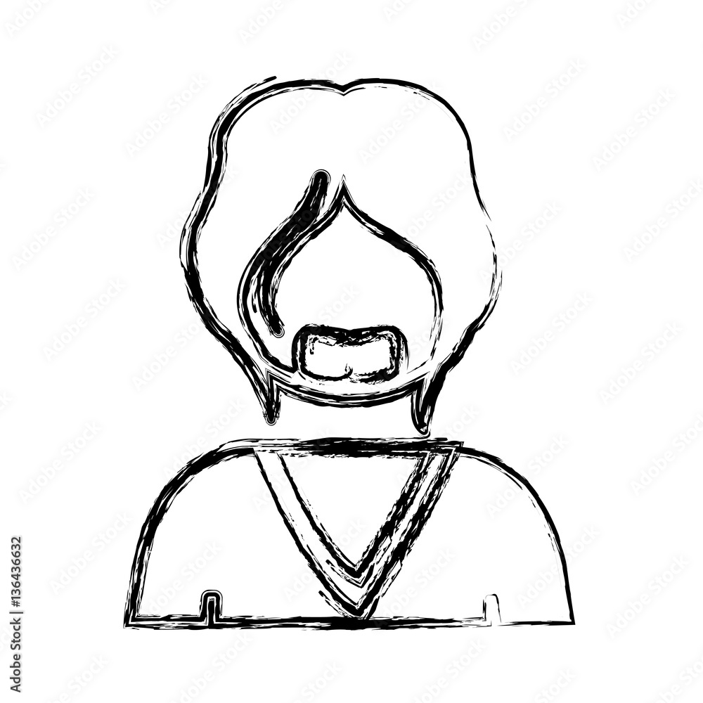 contour people face icon image, vector illustration design Stock Vector ...