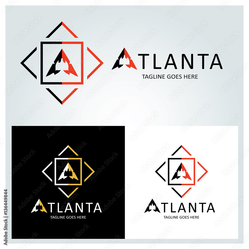 Atlanta logo design template. Letter A logo. Vector illustration Stock ...