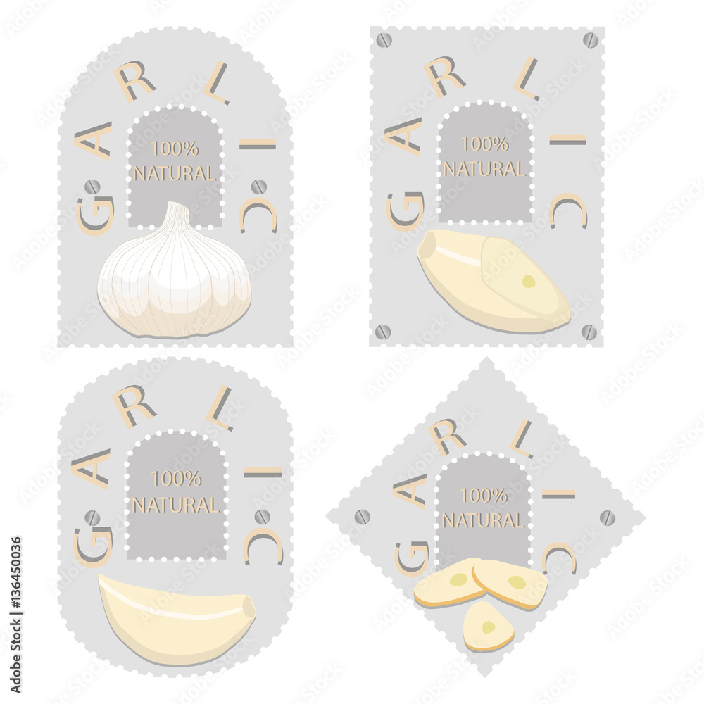 Vecteur Stock Vector illustration logo for whole ripe vegetable bitter ...