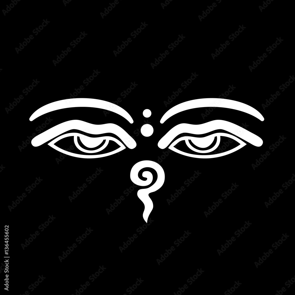 Vector Buddha Eyes Illustration Stock Vector | Adobe Stock
