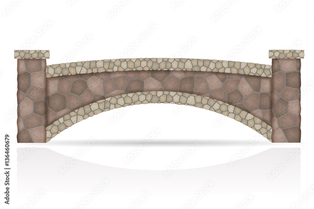 stone bridge stock vector illustration Stock Vector | Adobe Stock