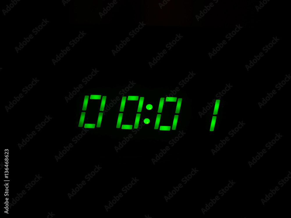 Digital clock display Stock Photo | Adobe Stock