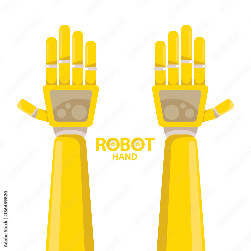 vector robotic arm symbol. robot hand. Stock Vector | Adobe Stock