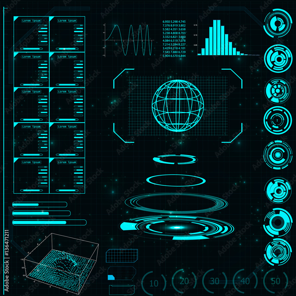 Radar screen. Vector illustration for your design. Technology ...