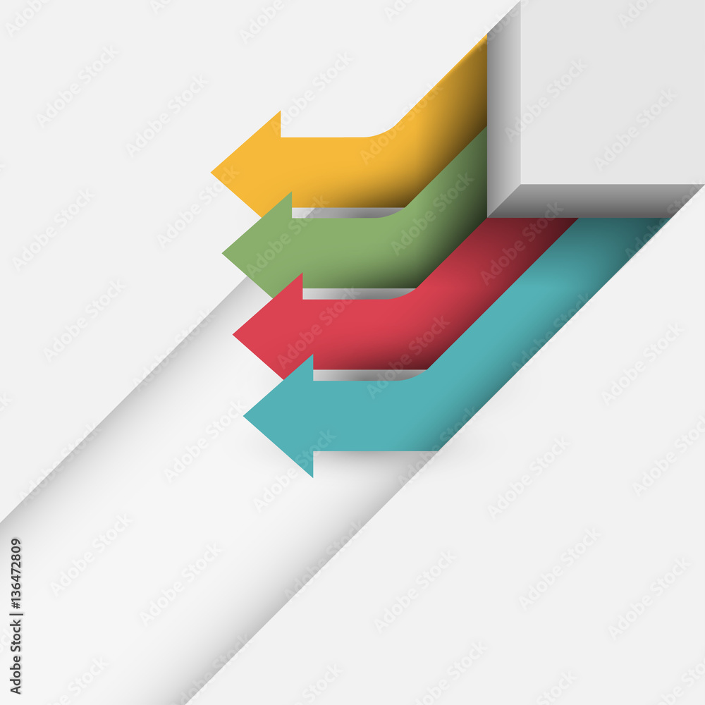 arrows curved lines with the data, vector illustration Stock Vector ...