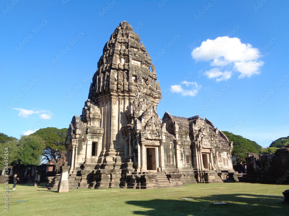 The inner sanctuary of Prasat Hin Phimai, ancient Khmer temple complex in Nakhon Ratchasima ...