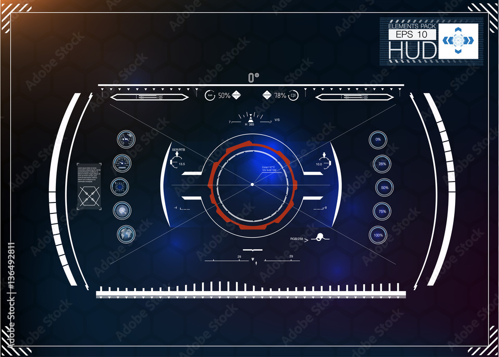HUD background. dashboard spacecraft. The sight is fantastic ...