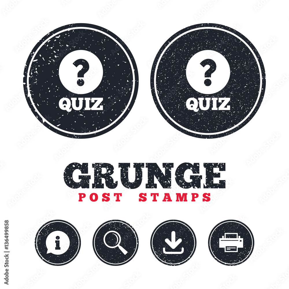 Quiz sign icon. Questions and answers game. Stock Vector | Adobe Stock