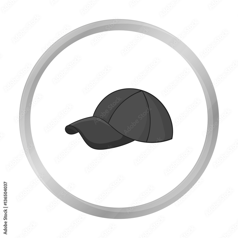 Vettoriale Stock Golf cap icon in monochrome style isolated on white ...