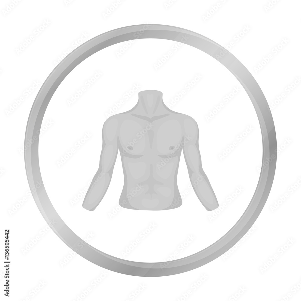 Chest icon in monochrome style isolated on white background. Part of ...