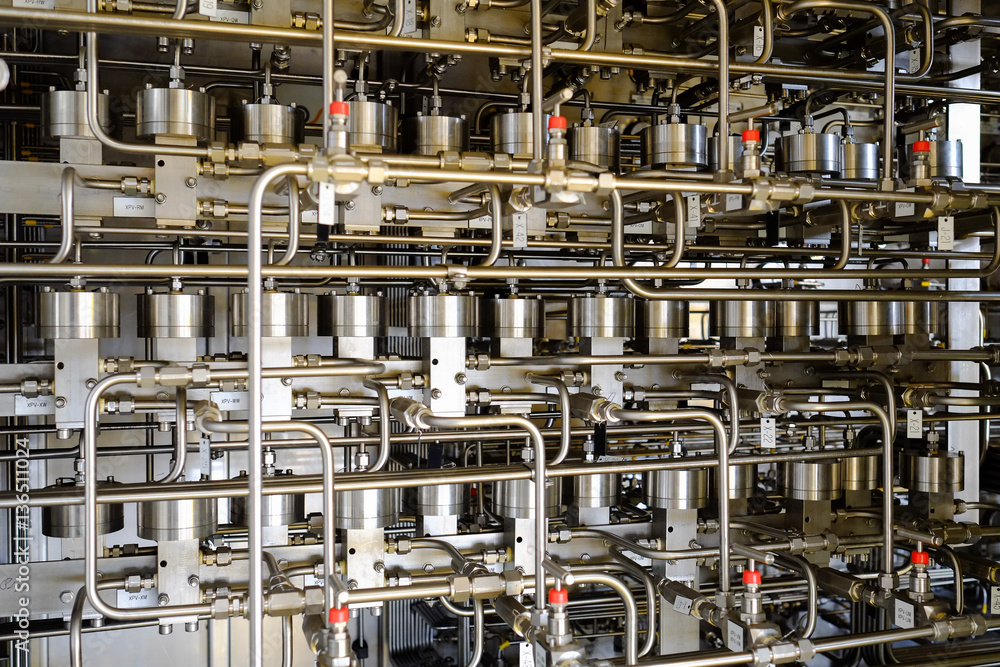 Central process with wellhead control panel, offshore oil and gas ...