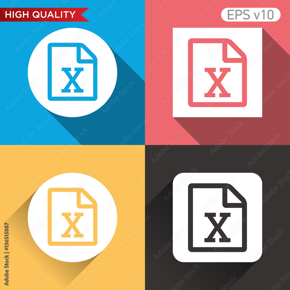 Excel file icon. Button with excel file icon. Modern UI vector. Stock ...