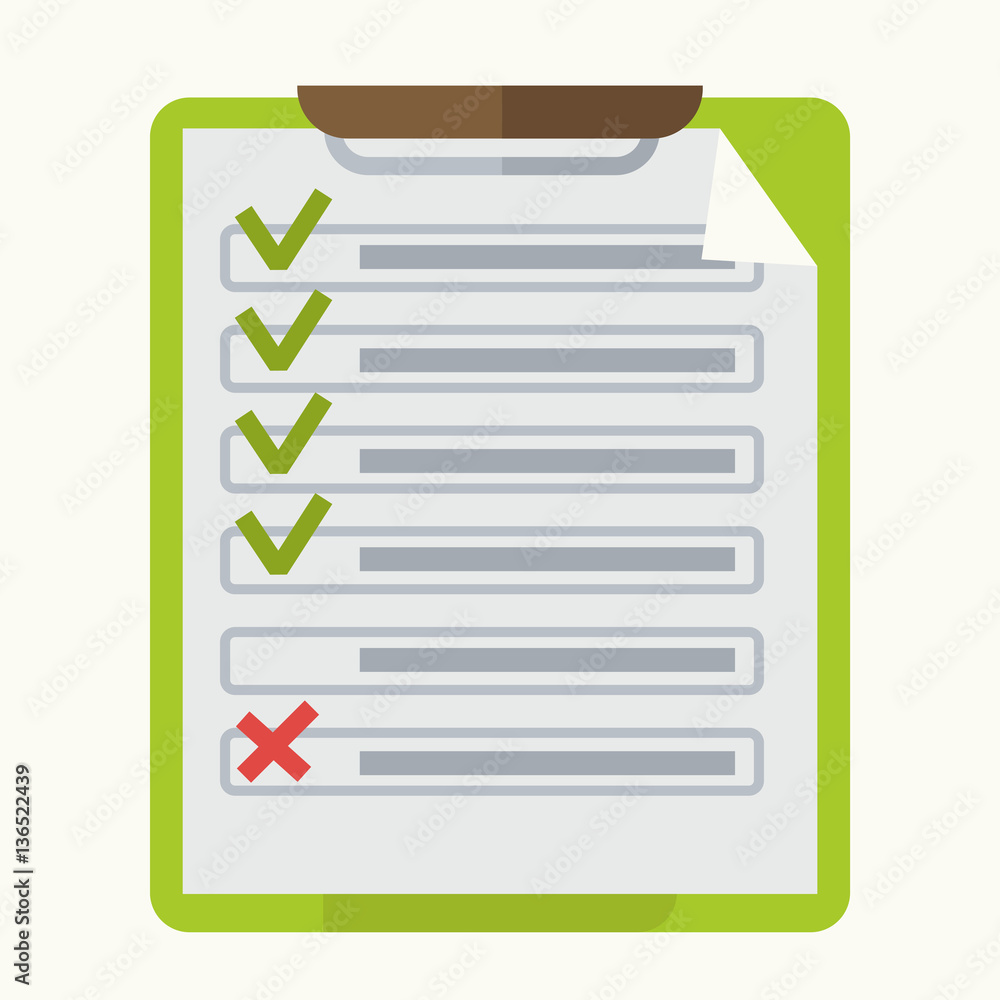 Check list marks on notepad vector icon Stock Vector | Adobe Stock