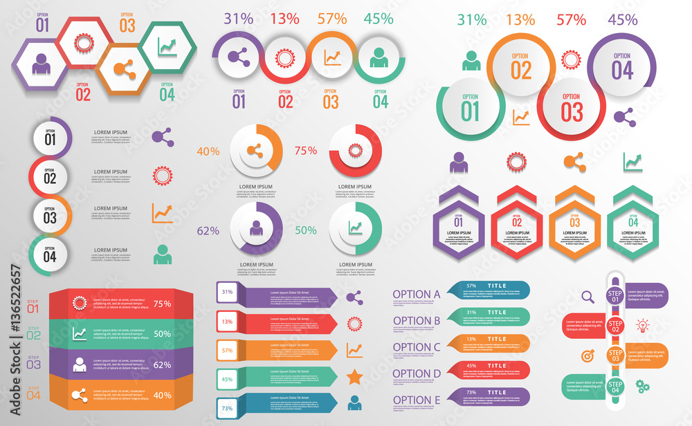 Info graphic Elements process infographics, workflow diagrams, timeline ...