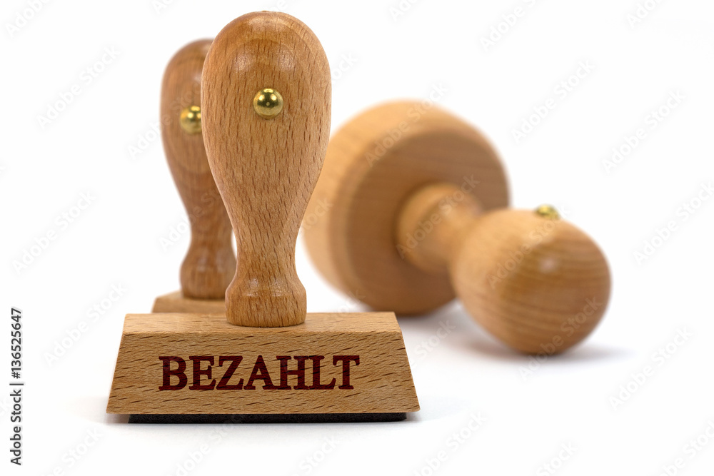 Stempel, bezahlt, Zahlungseingang Stock-Foto | Adobe Stock