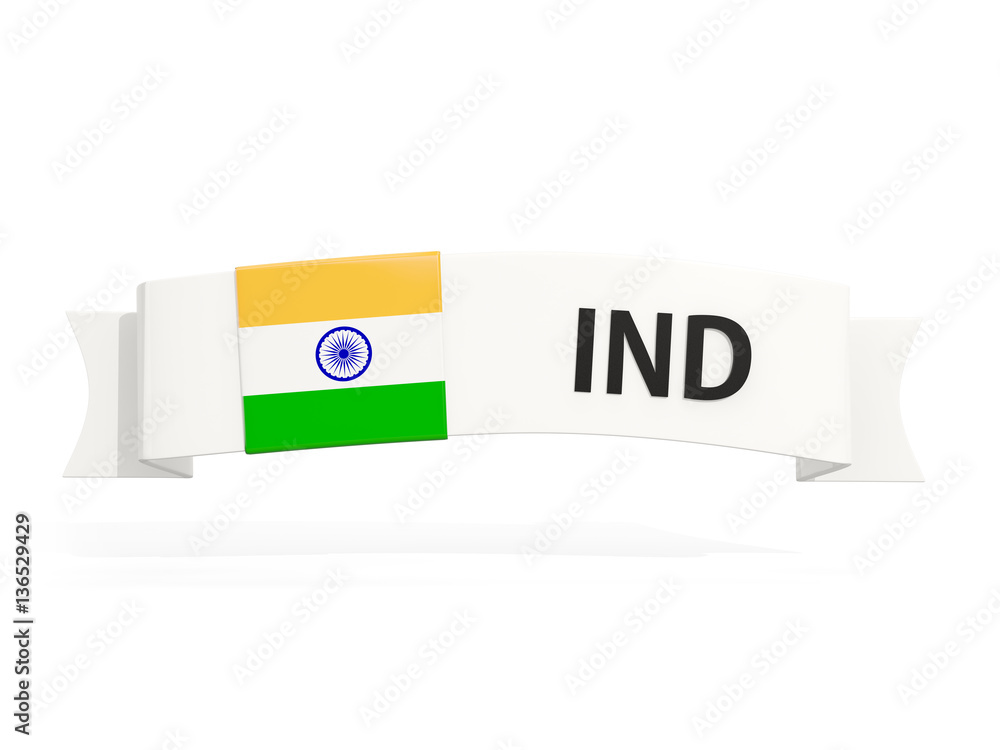 Flag of india on banner Stock Illustration | Adobe Stock