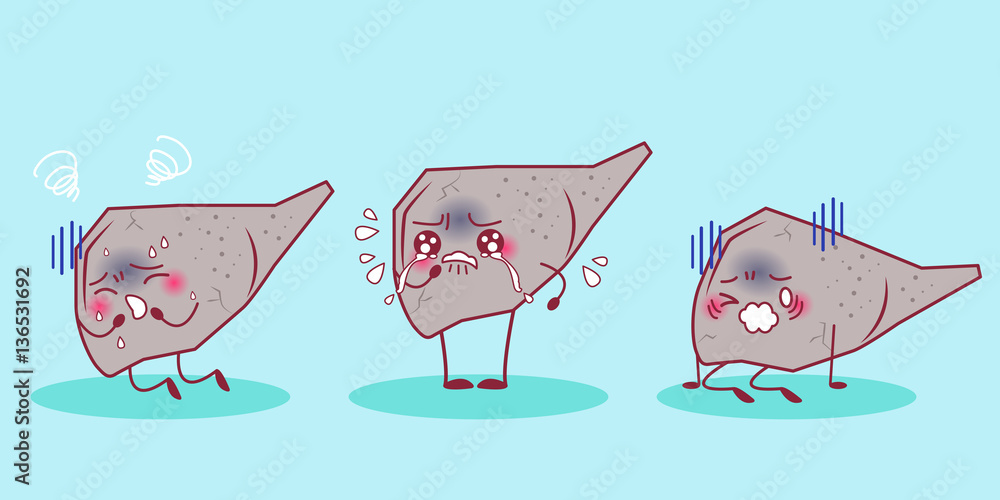 cartoon liver cirrhosis problem Stock Vector | Adobe Stock