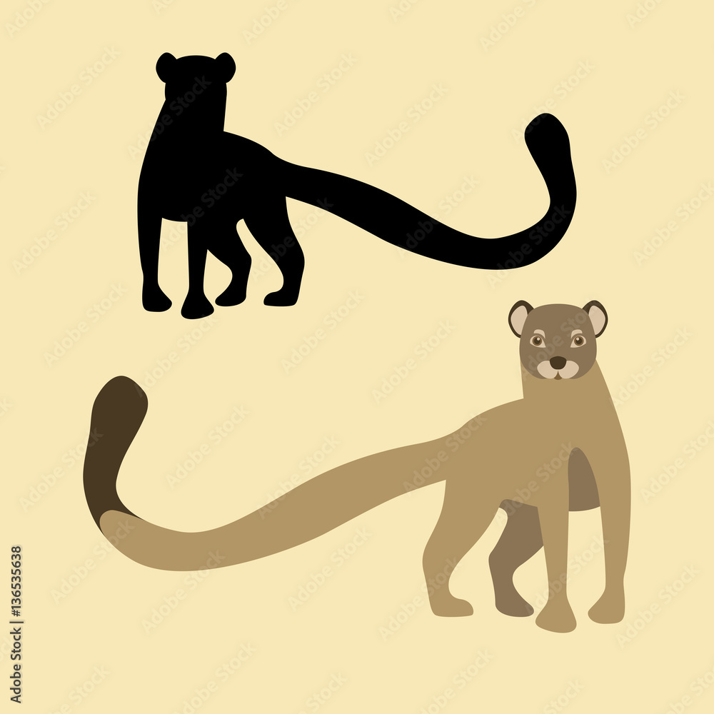 mongoose vector illustration style Flat silhouette Stock Vector | Adobe ...