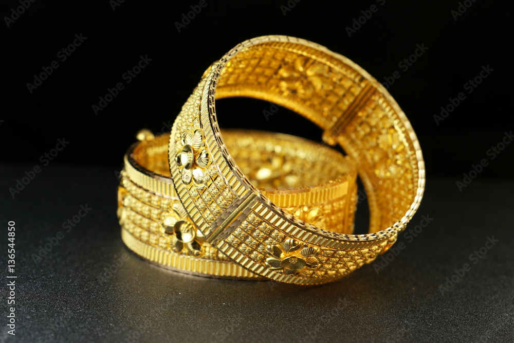 Gold Jewellery Bangle Stock Photo | Adobe Stock