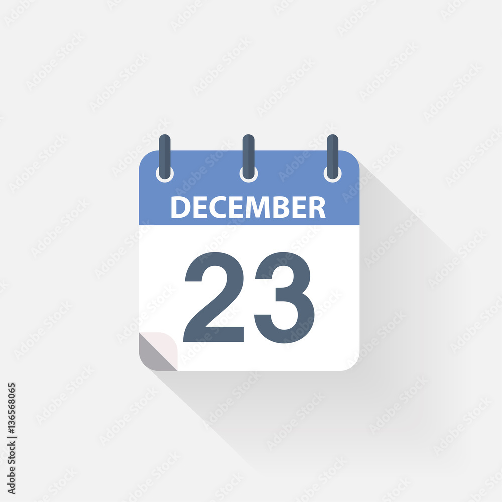 23 december calendar icon Stock Vector | Adobe Stock