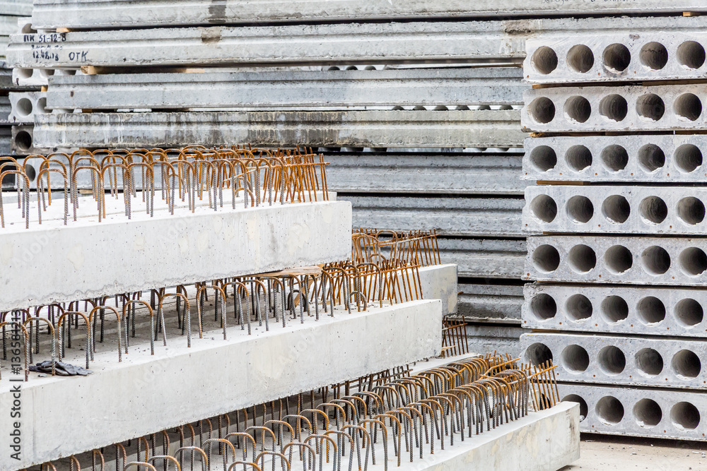 Plant of reinforced concrete structures Stock Photo | Adobe Stock