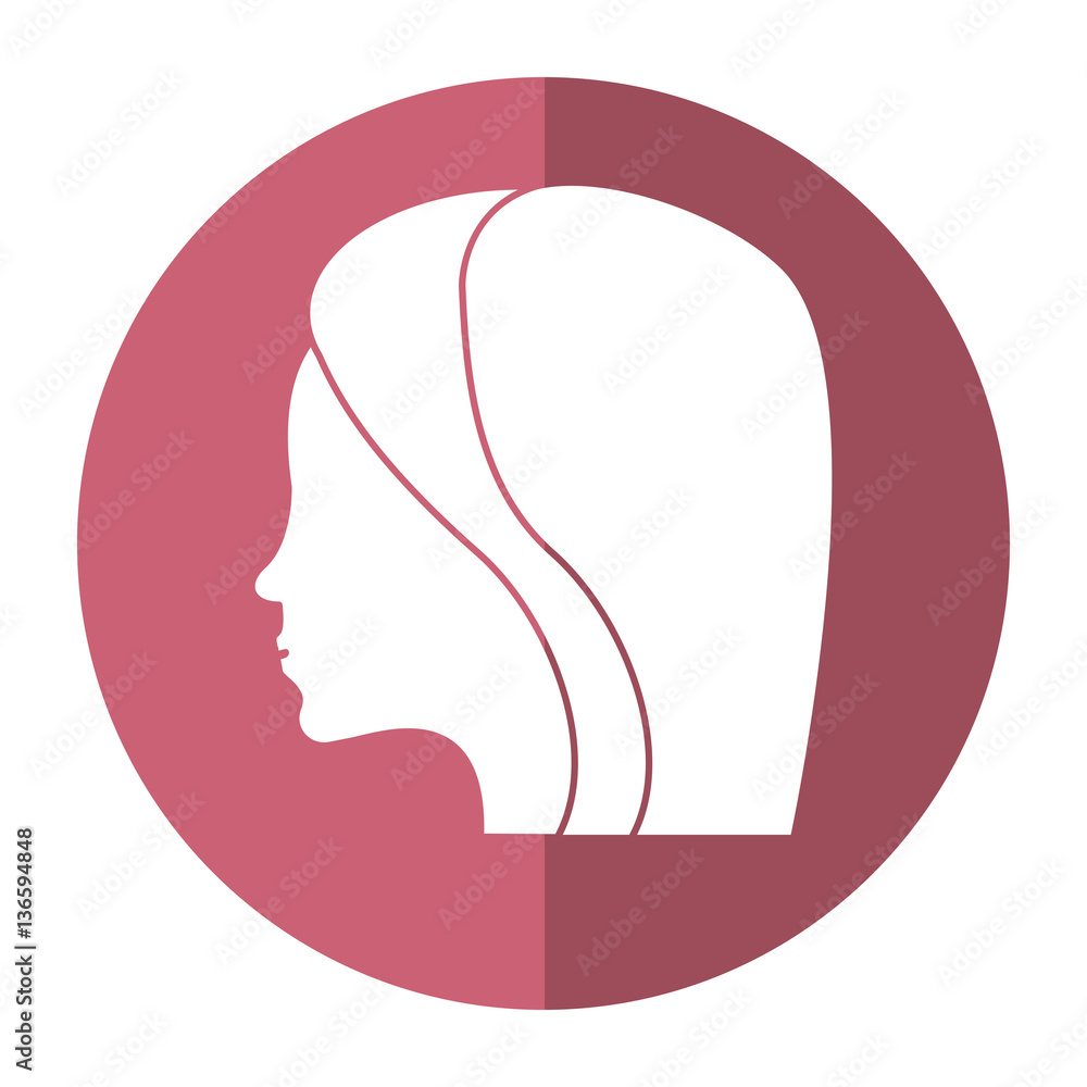 women day profile girl icon shadow vector illustration eps 10 Stock ...