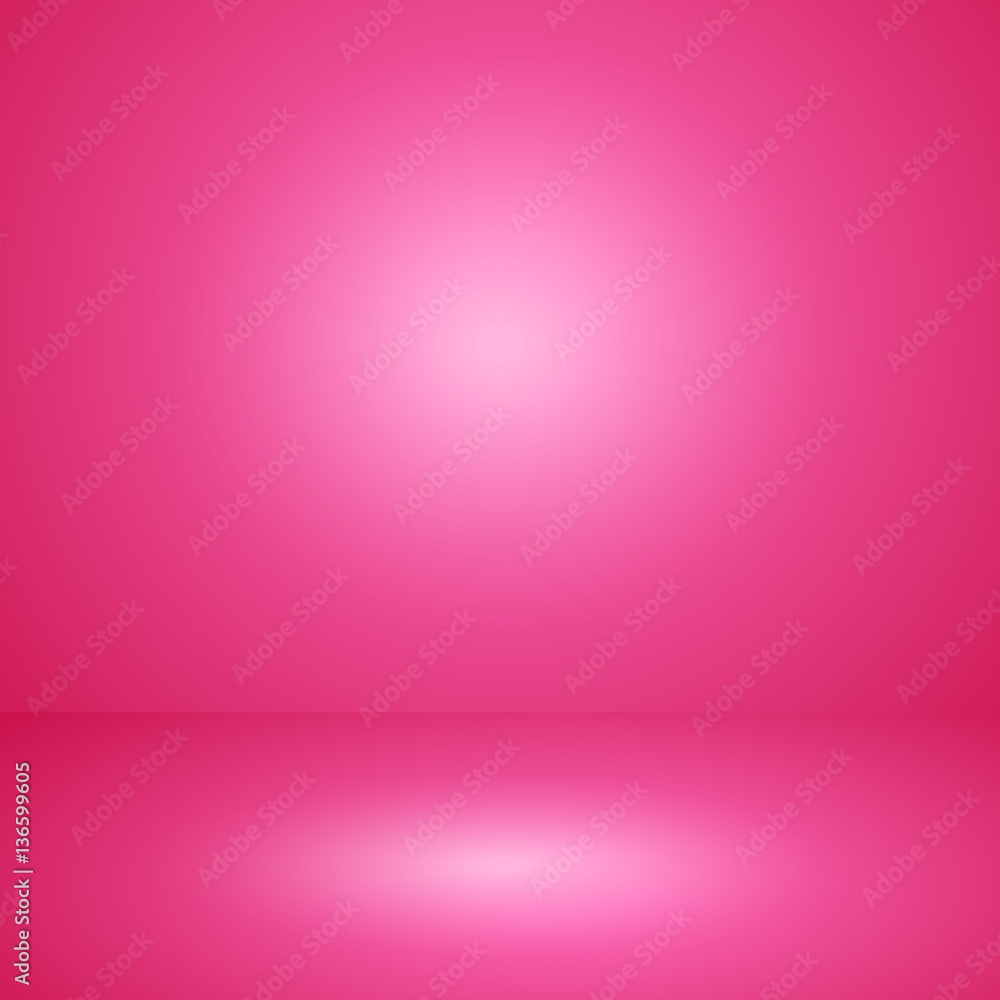 Vector of pink empty studio room background, template mock up fo Stock ...