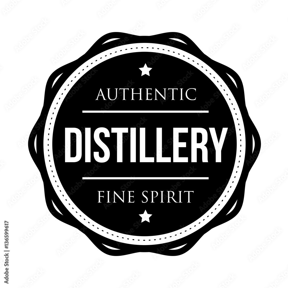 Distillery vintage logo stamp Stock Vector | Adobe Stock