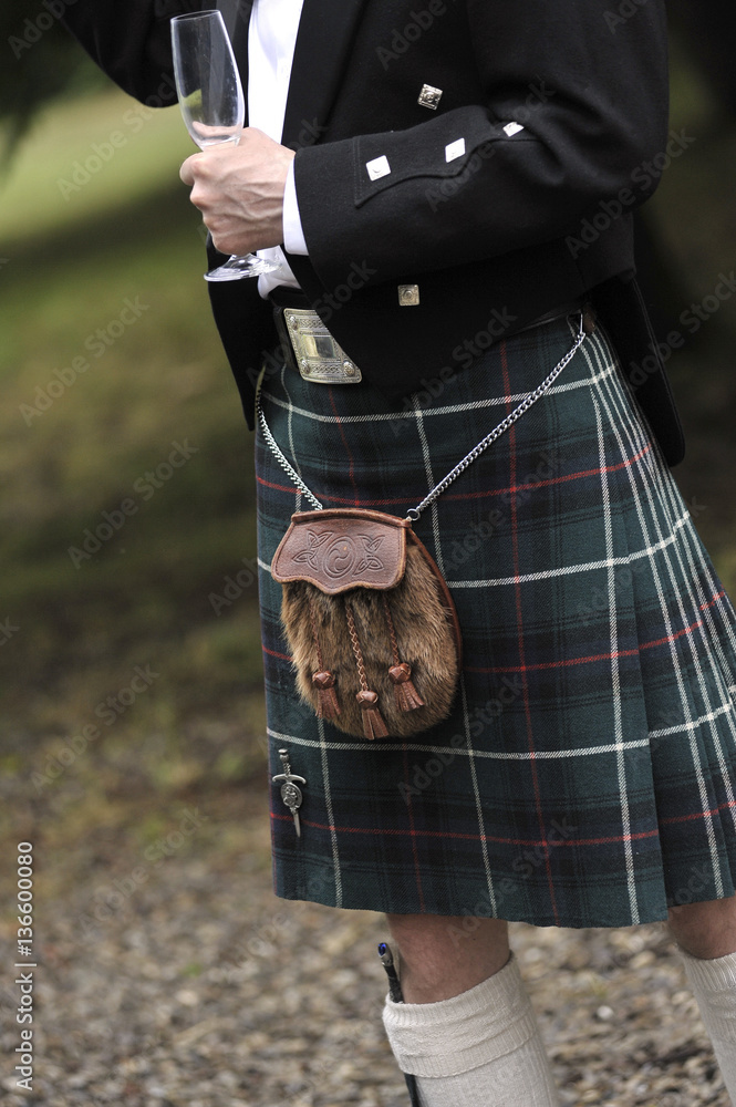 kilt e sporran Stock Photo | Adobe Stock