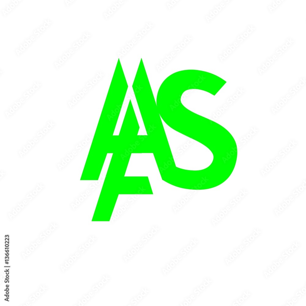 Vettoriale Stock initial letter AHAS green color logo vector | Adobe Stock