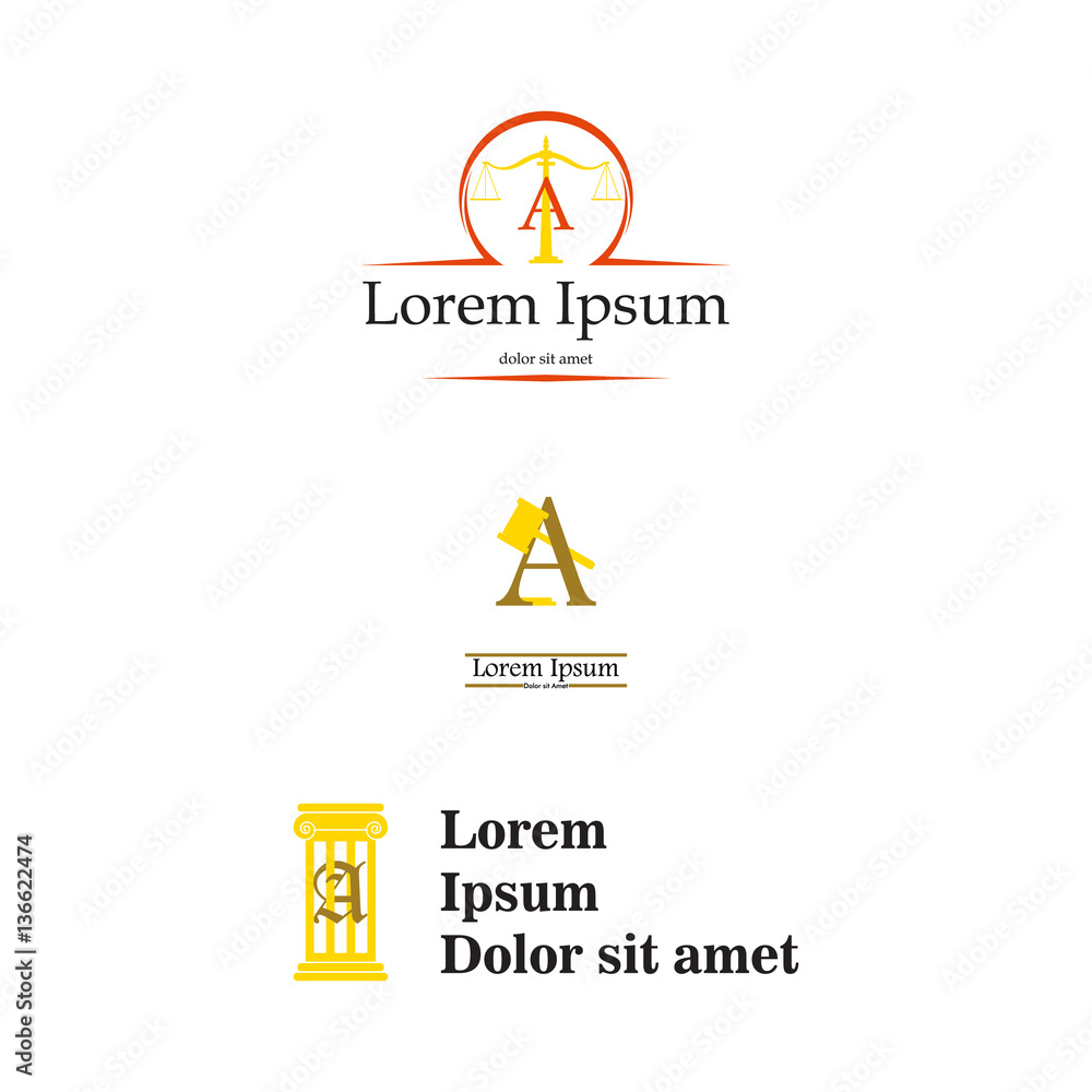 Letter A law and attorney logo, elegant law and attorney firm vector ...