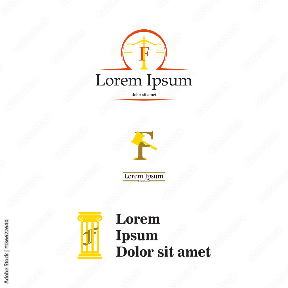 Letter F law and attorney logo, elegant law and attorney firm vector ...