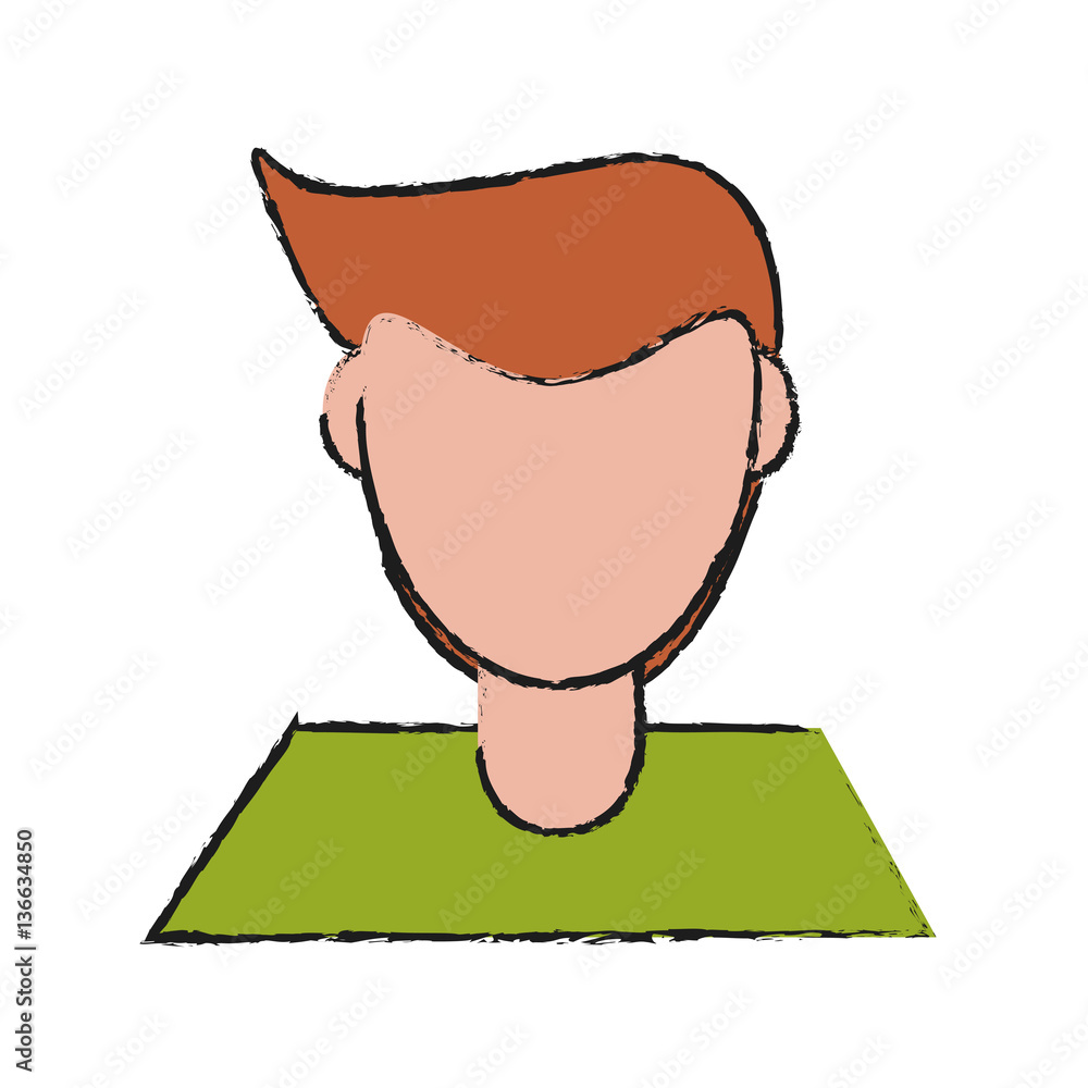 man cartoon icon over white background. colorful design. vector ...