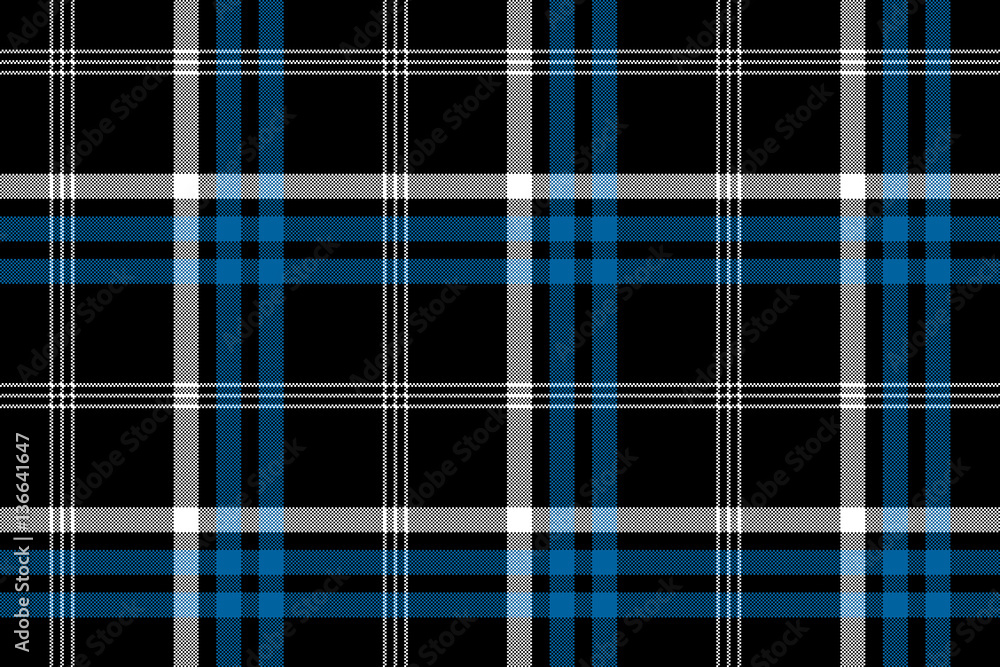 Black check seamless fabric texture background Stock Vector | Adobe Stock