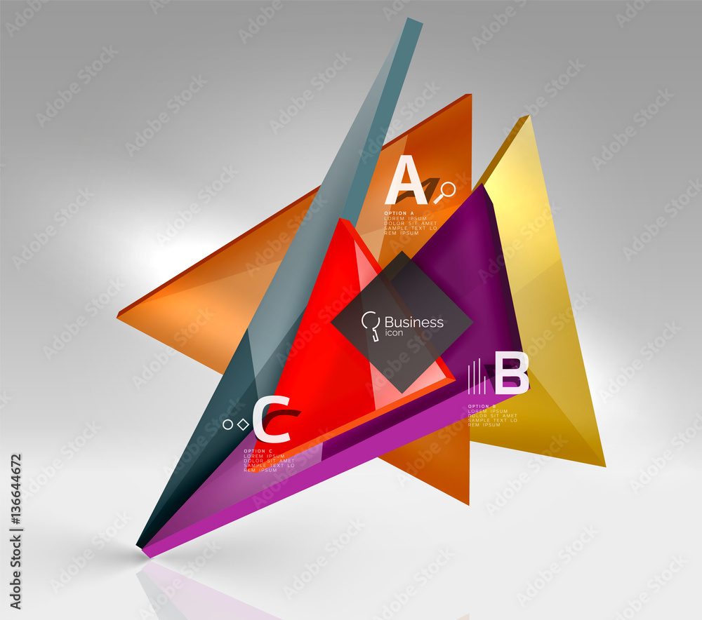 Vector 3d triangle abstract background Stock-Vektorgrafik | Adobe Stock