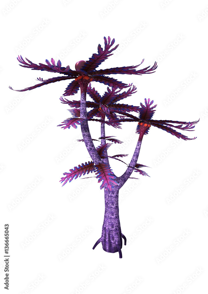 3D Rendering Alien Plant on White Stock Illustration | Adobe Stock