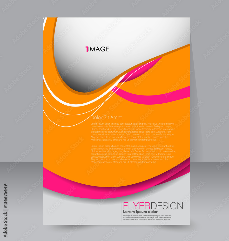 Abstract flyer design background. Brochure template. To be used for ...
