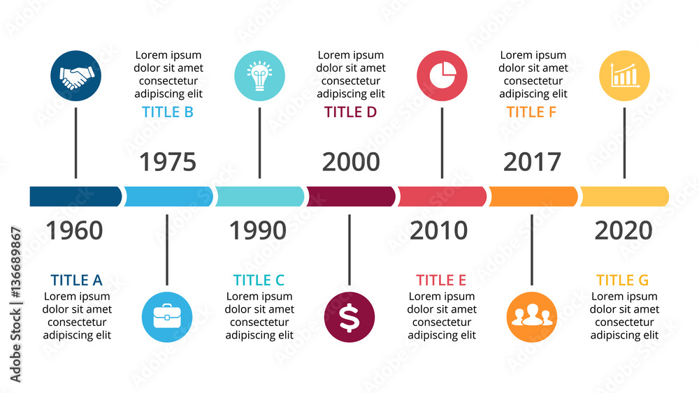 Vector arrows timeline infographic, diagram chart, graph presentation ...