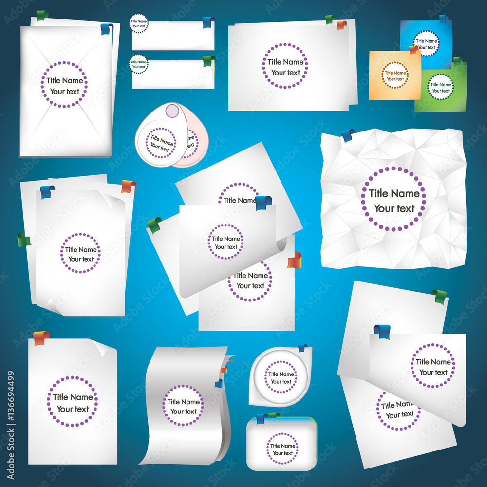 Templates for text in the form of a sheet of paper vector de Stock ...