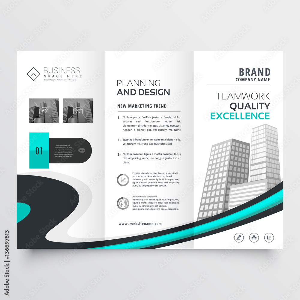 stylish trifold brochure design presentation template Stock Vector ...