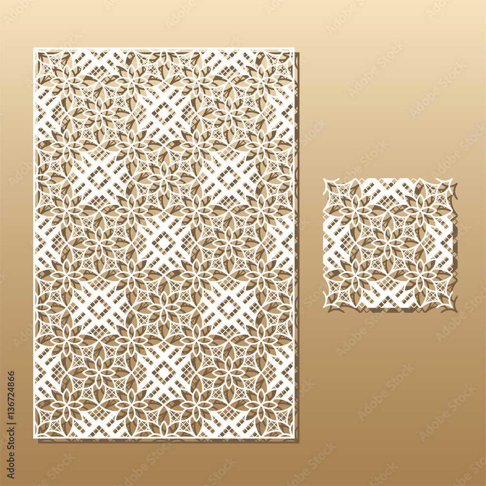 Laser cut lace pattern Stock Vector | Adobe Stock