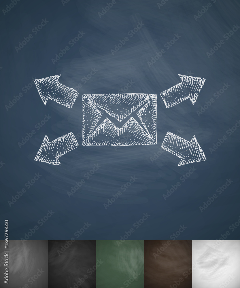 distribution icon. Hand drawn vector illustration Stock Vector | Adobe ...