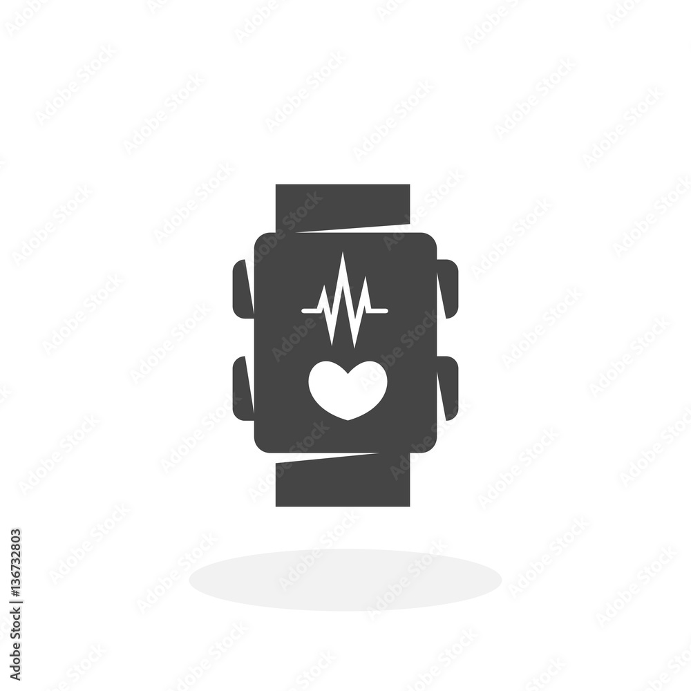 Smart watch Icon. Vector logo on white background Stock Vector | Adobe ...
