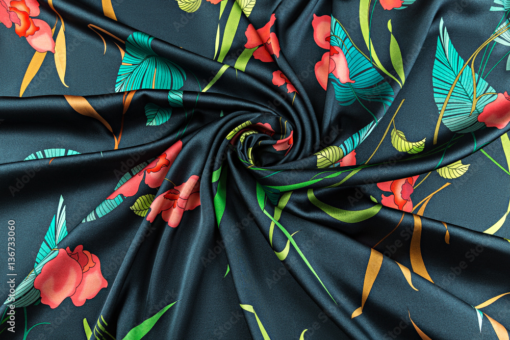 luxurious silk, wavy fabric Stock Photo | Adobe Stock