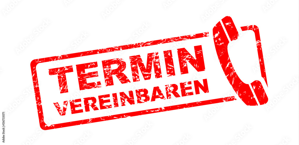 TERMIN VEREINBAREN Stempel Stock-Vektorgrafik | Adobe Stock